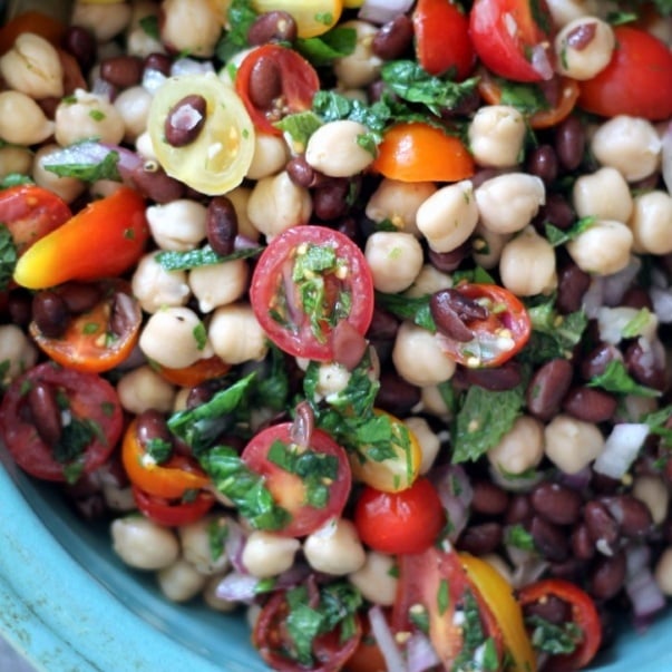 Middle Eastern Chickpea & Black Bean Salad | Ambitious Kitchen