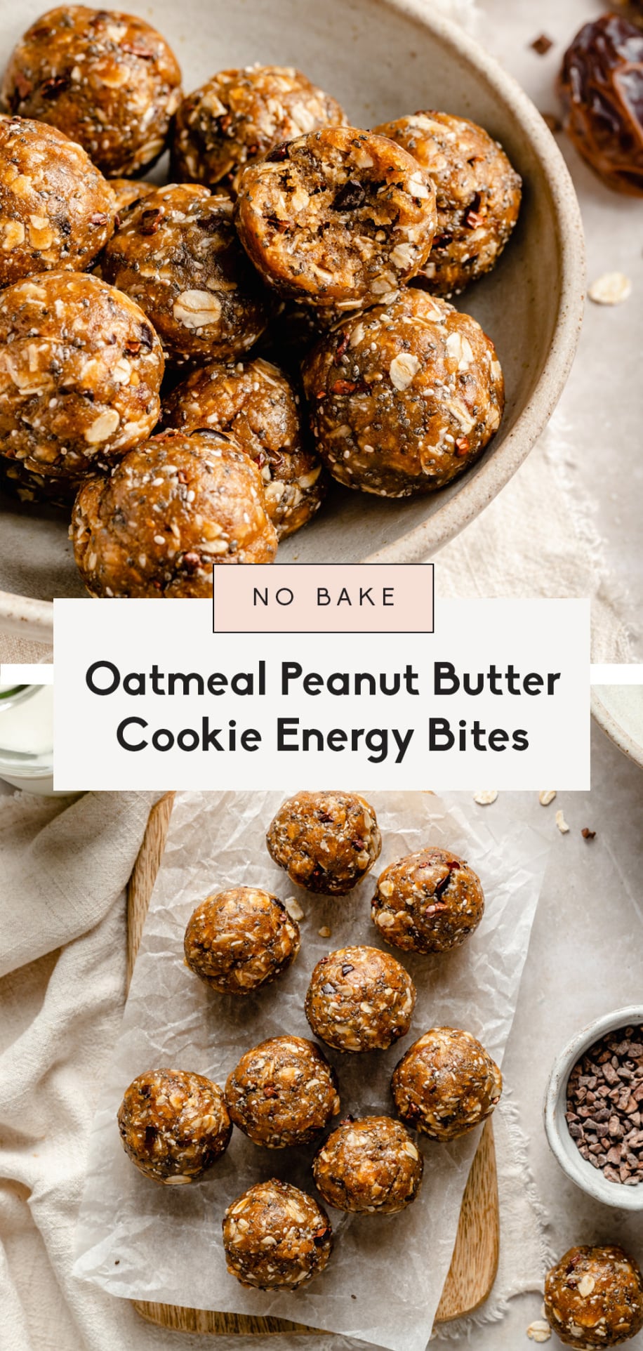 Oatmeal Peanut Butter Cookie Energy Bites | Ambitious Kitchen