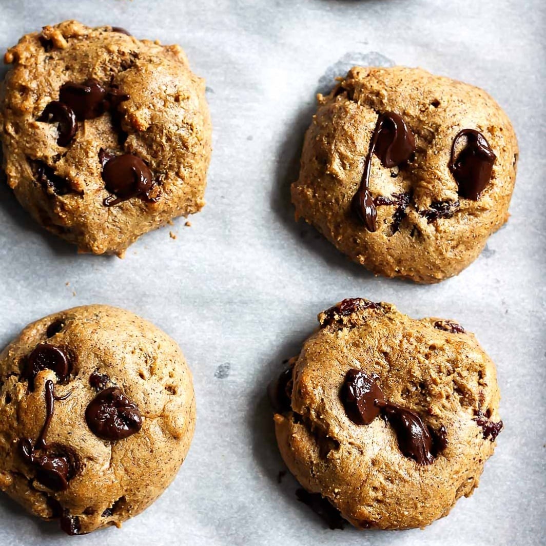 Almond Butter Chocolate Chip Protein Cookies - Ambitious Kitchen