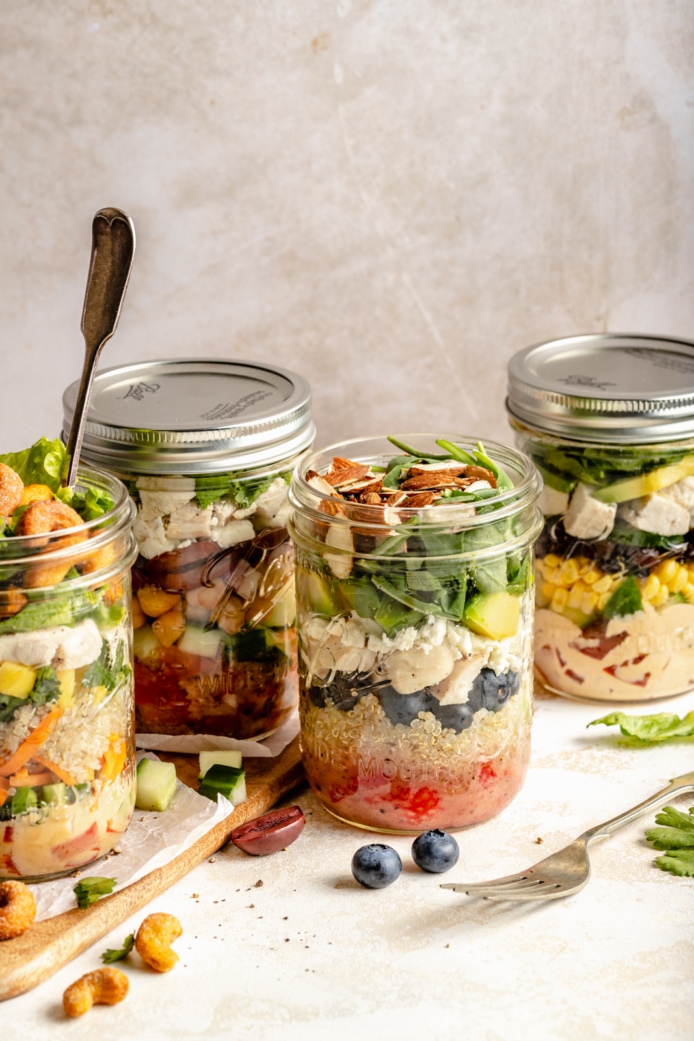 High Protein Salads in Jars for the Best Lunch | Ambitious Kitchen