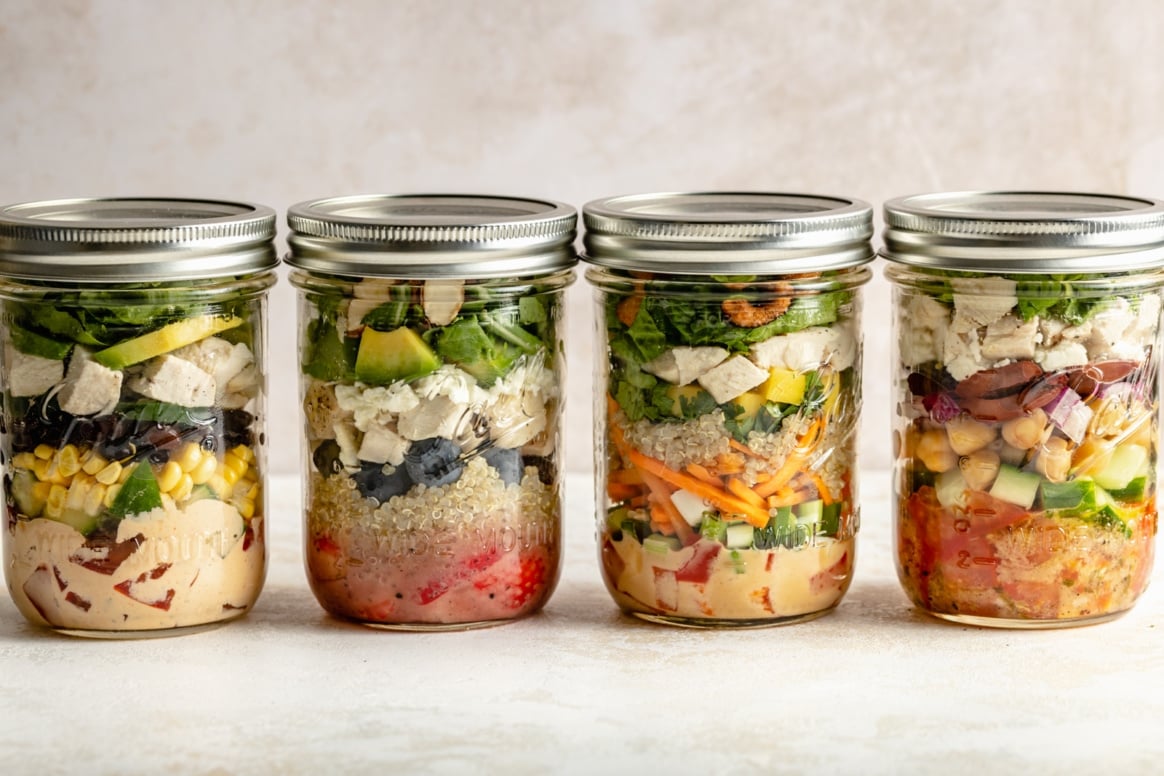 High Protein Salads in Jars for the Best Lunch | Ambitious Kitchen