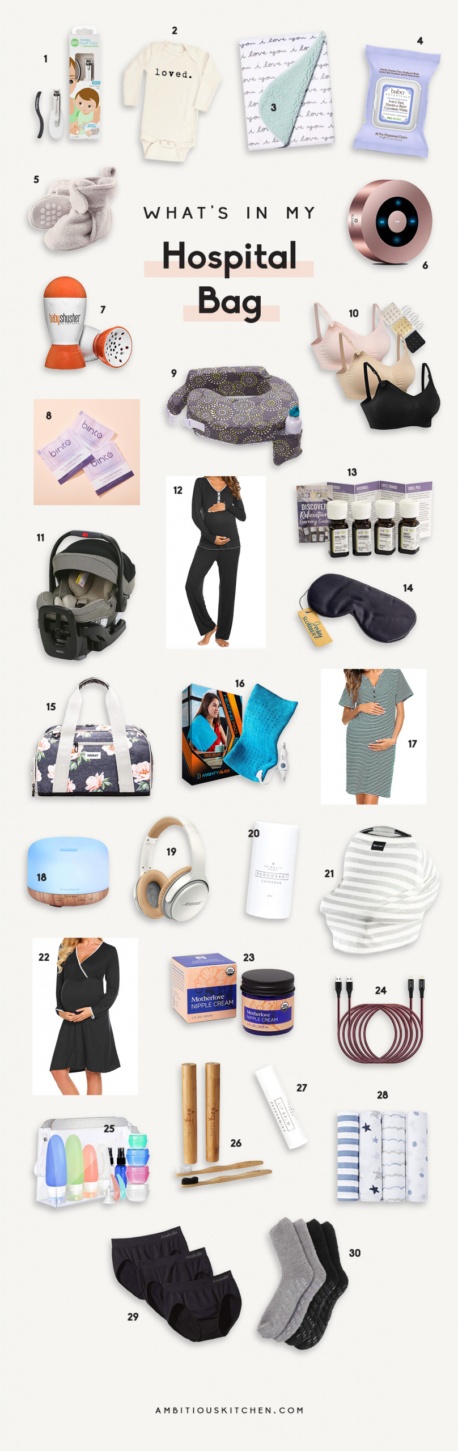 What's In My Hospital Bag (+ free printable checklist!) | Ambitious Kitchen