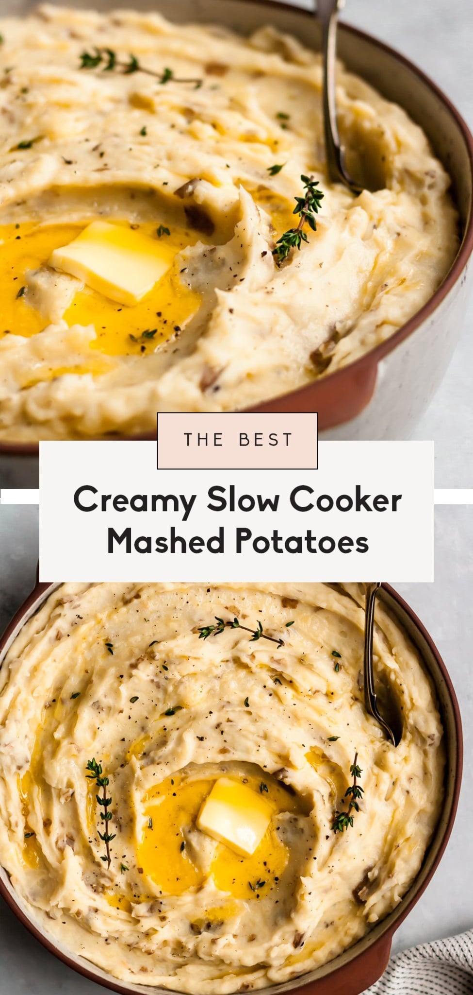 The BEST Slow Cooker Mashed Potatoes (so creamy!)
