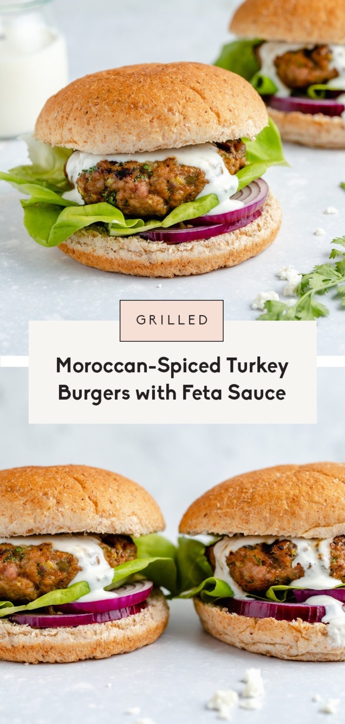 Moroccan-Spiced Turkey Burgers with Feta Sauce | Ambitious Kitchen