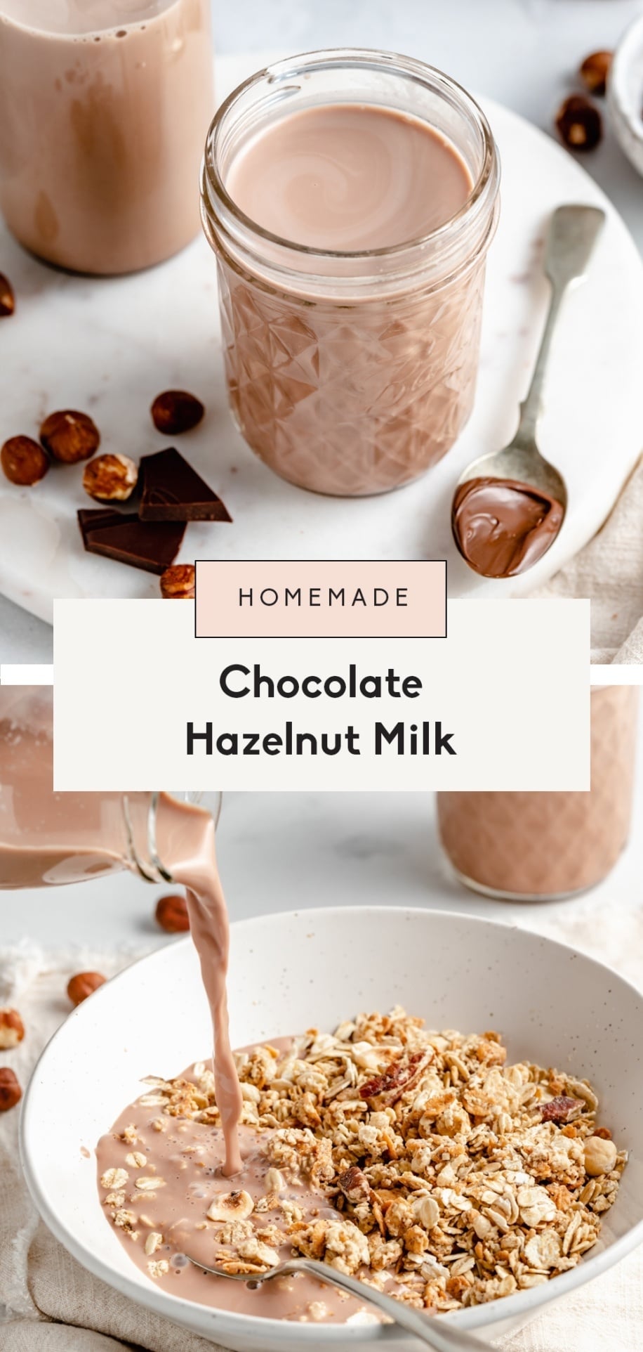Homemade Chocolate Hazelnut Milk | Ambitious Kitchen