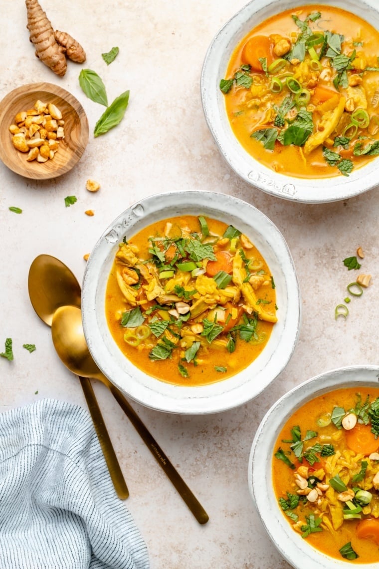Healing Ginger Chicken Soup with Rice | Ambitious Kitchen