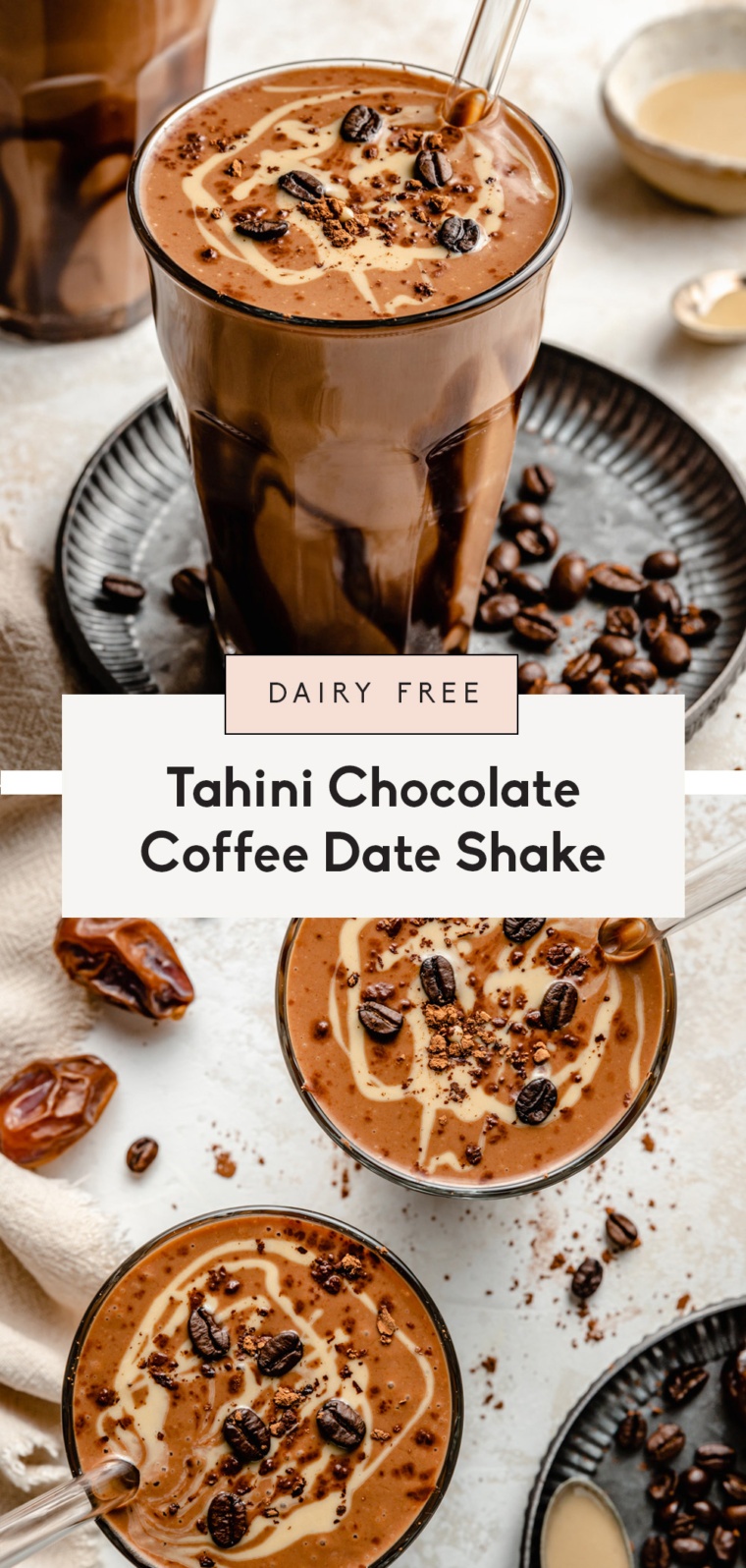 Tahini Chocolate Coffee Date Shake