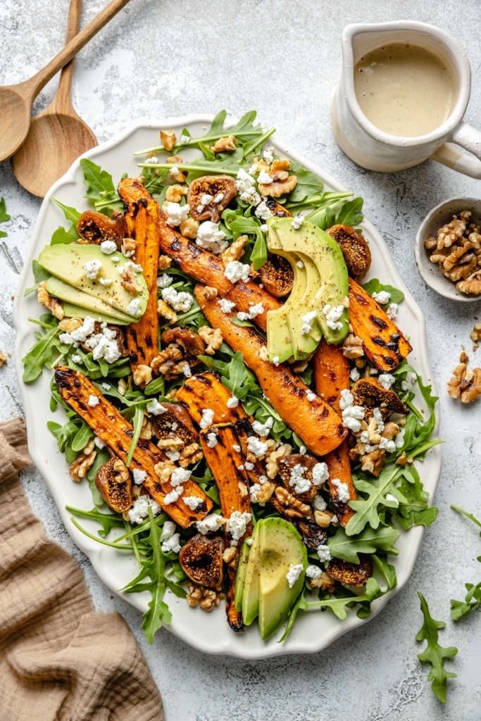 Grilled Carrot Arugula Salad with Avocado | Ambitious Kitchen