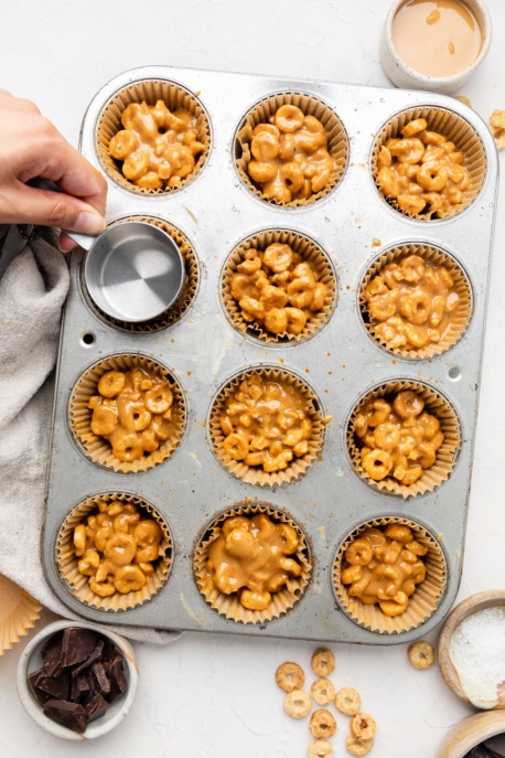 No Bake Peanut Butter Cereal Bars (grain free) | Ambitious Kitchen