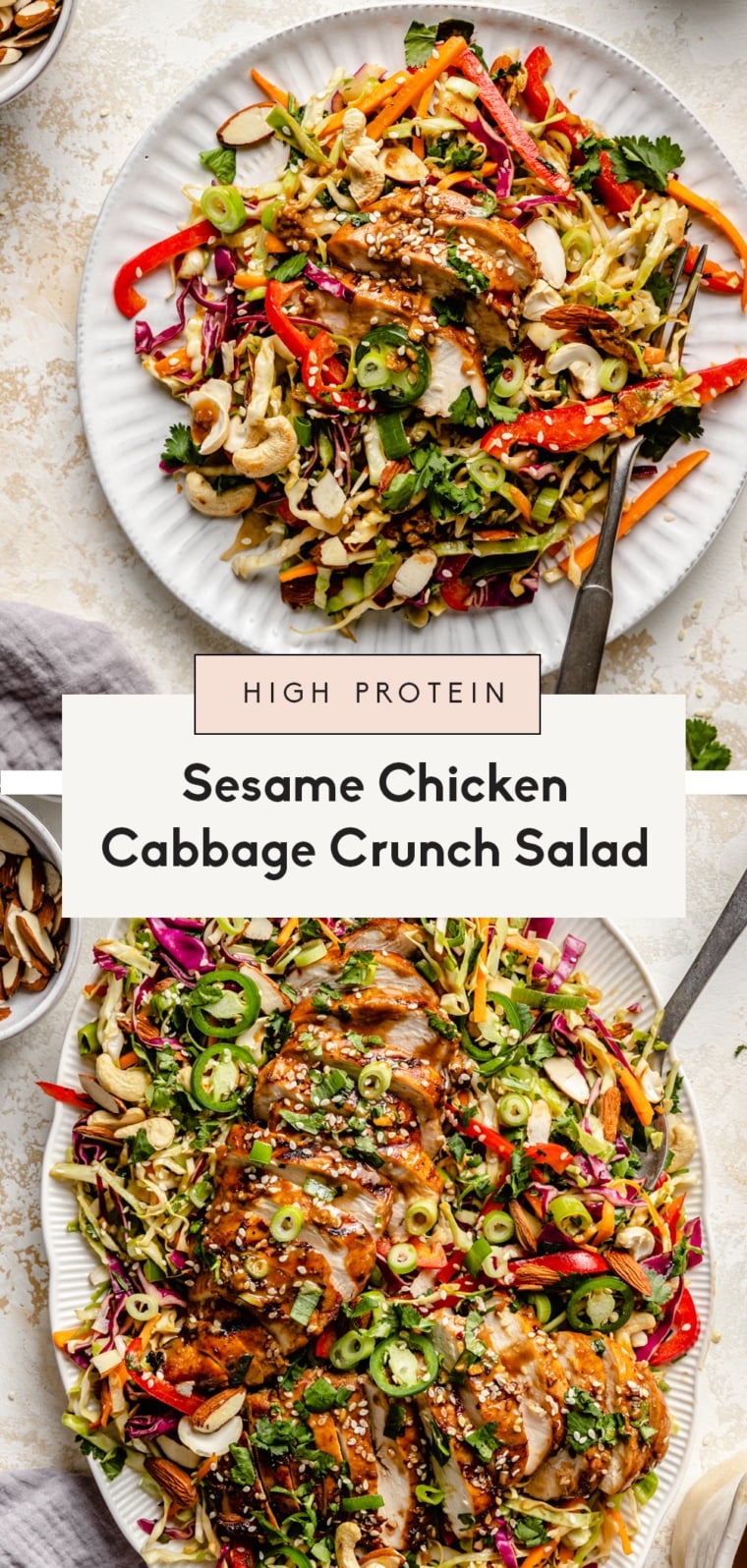 Flavor-Packed Sesame Chicken Salad (over 30g of protein!)