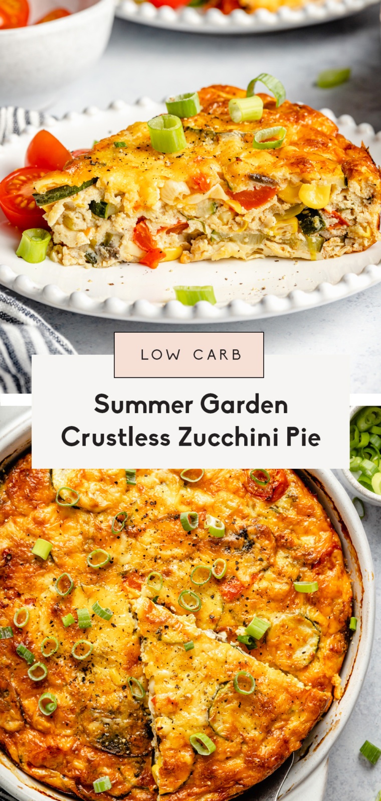 Summer Garden Crustless Zucchini Pie