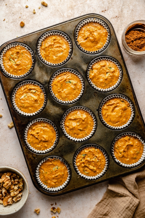 Incredible Pumpkin Zucchini Muffins | Ambitious Kitchen