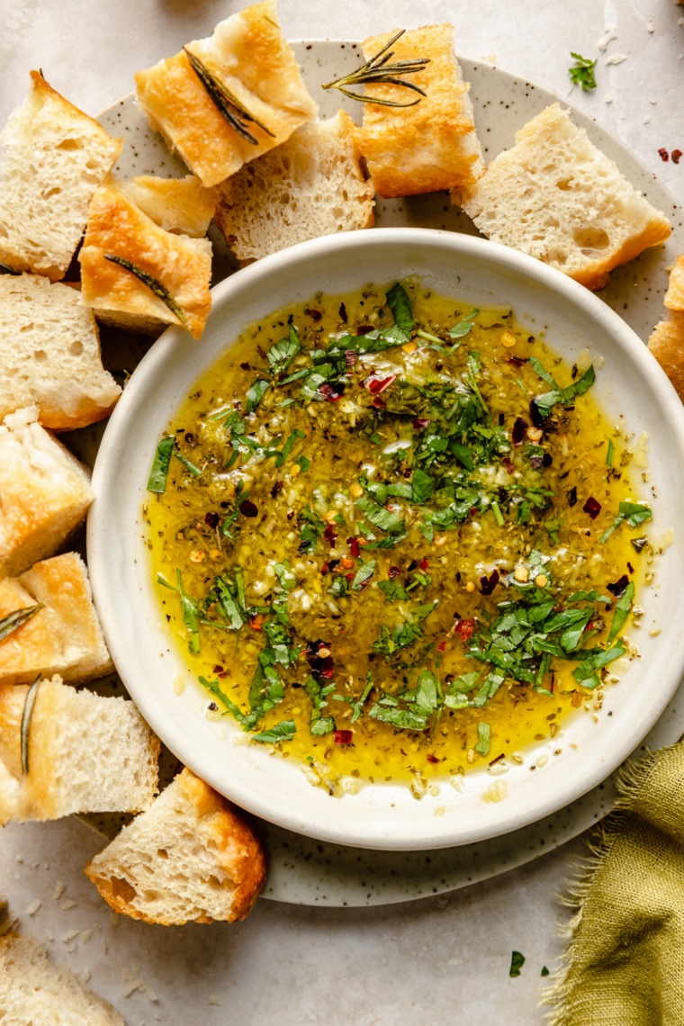 Garlic Olive Oil Dip | Ambitious Kitchen