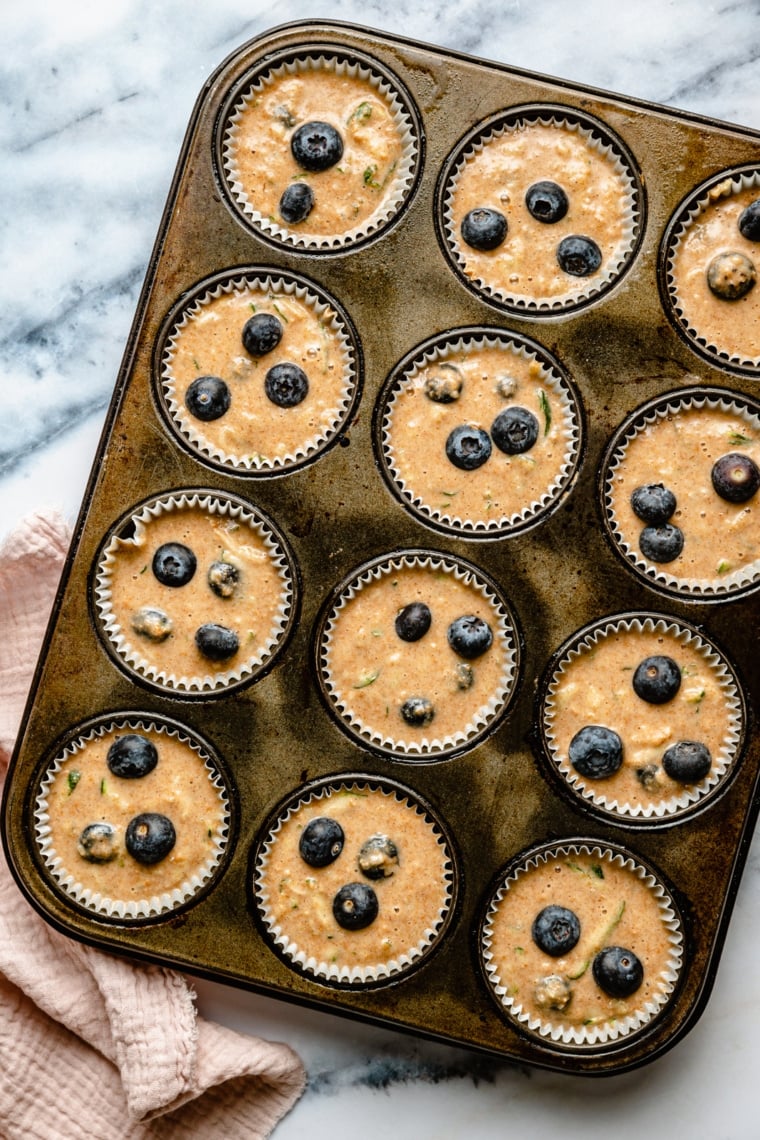 Healthy Blueberry Zucchini Muffins | Ambitious Kitchen
