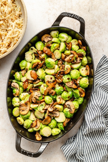 Mushroom & Brussels Sprouts Au Gratin | Ambitious Kitchen