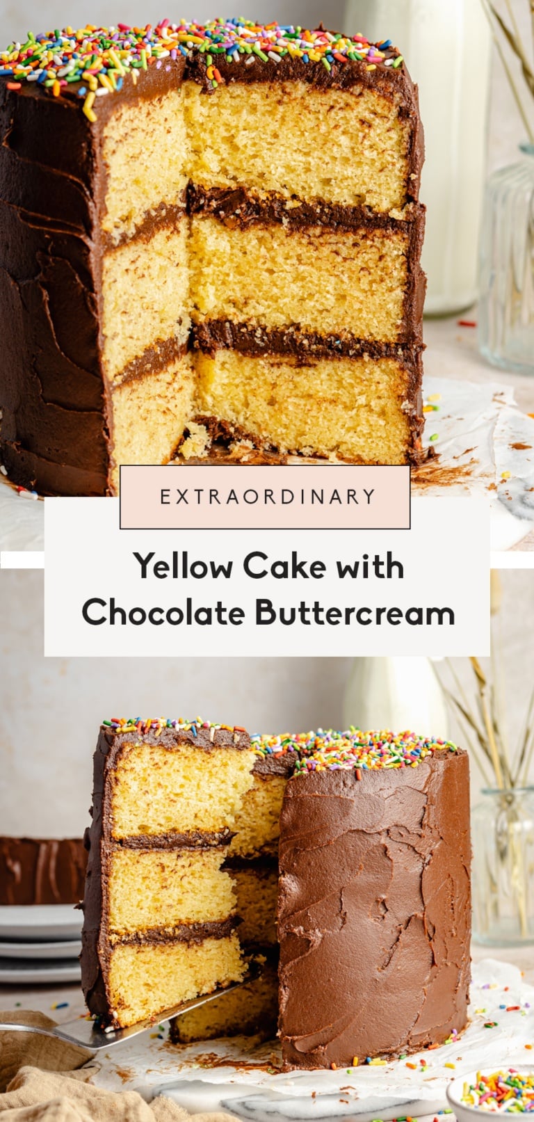 The Best Yellow Cake with Chocolate Buttercream | Ambitious Kitchen