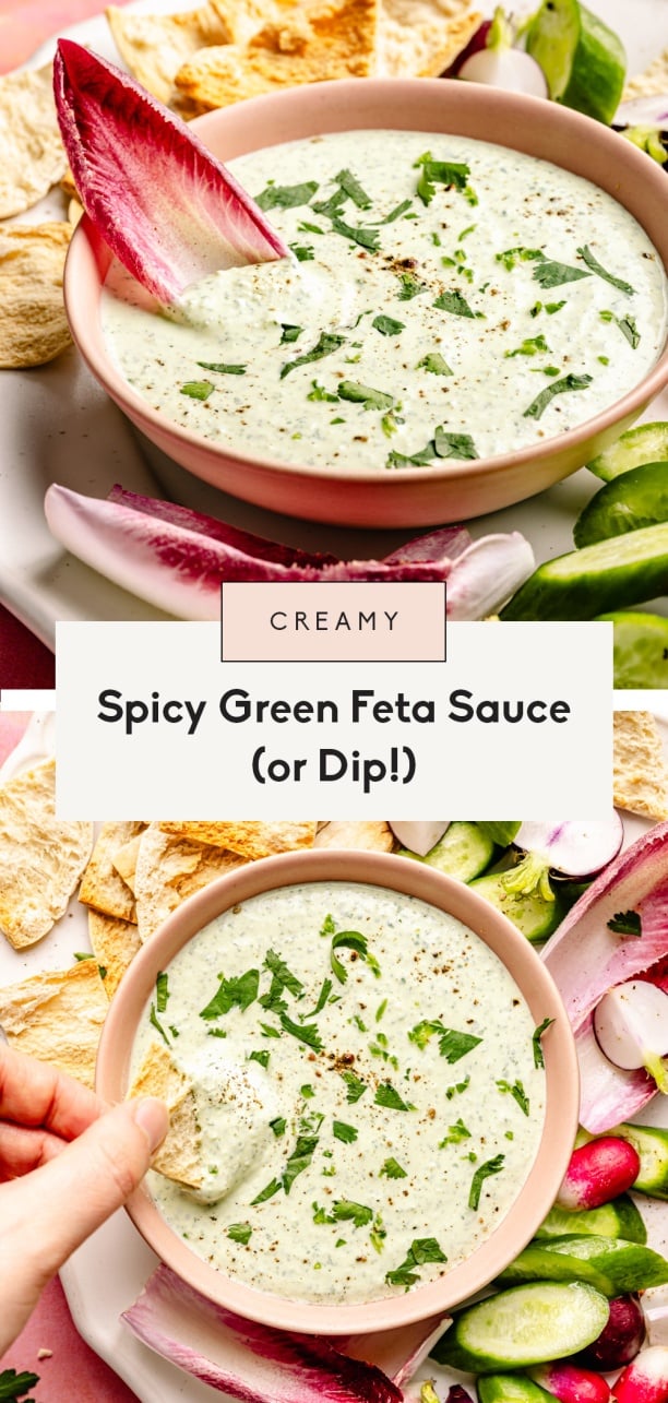 Spicy Green Feta Sauce | Ambitious Kitchen