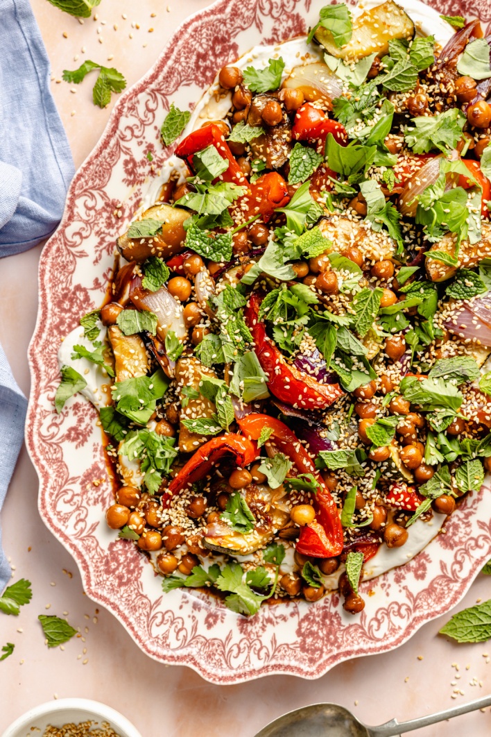 Sesame Roasted Vegetables & Chickpeas