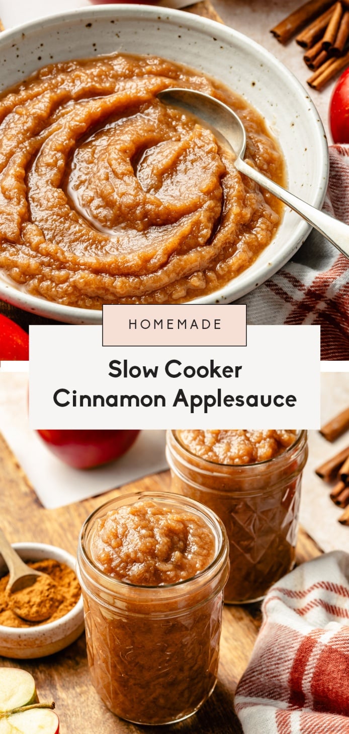 Homemade Slow Cooker Applesauce (easy & freezer-friendly!)